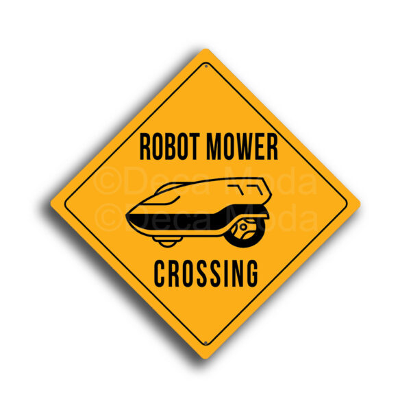 Robot Mower Crossing Sign Robot Mower Xing Sign Garden Signs
